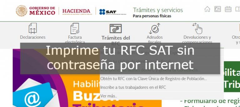 Imprimir RFC SAT sin contraseña |【Guía 2021】